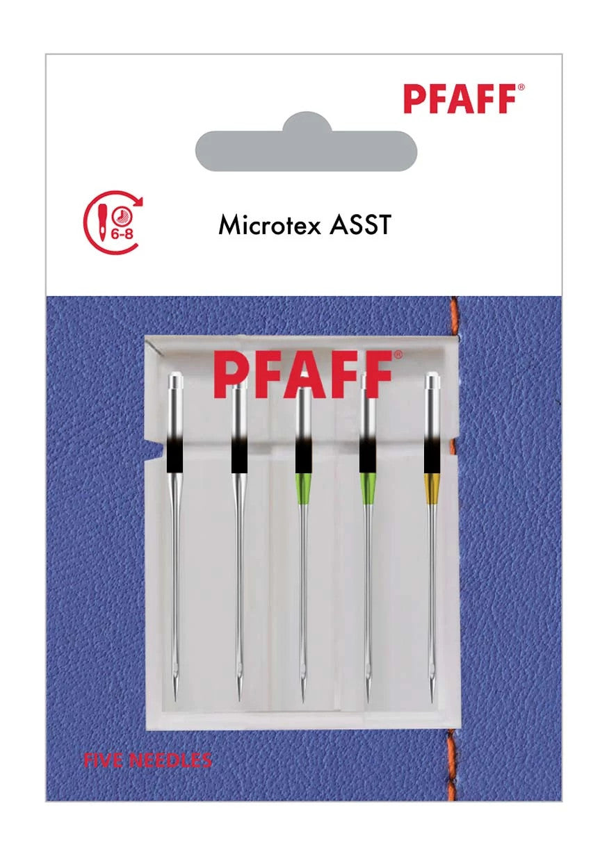 PFAFF® Microtex Needles Assorted Sizes 5-Pack | SINGER®